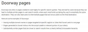 Doorway Pages 101: What are they, and how can the affect your site?