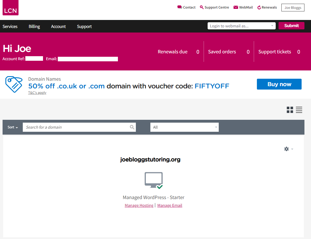 How to access the Dashboard for Managed WordPress - Customer Support ...