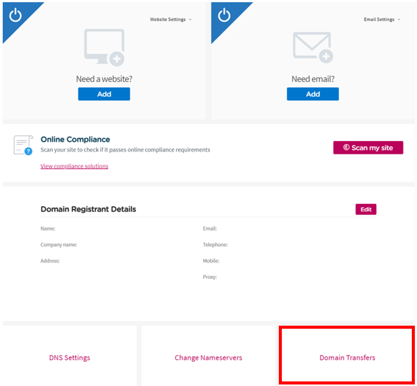 How to Push a Domain Name to another LCN Account - Customer Support ...