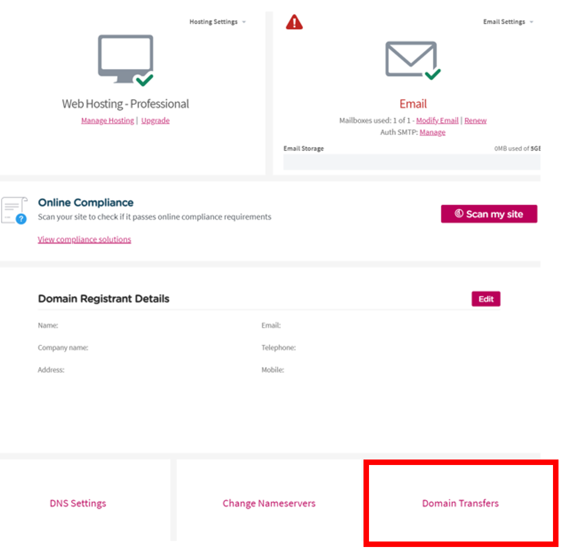 How to transfer a Domain Name away from us - Customer Support Guides - LCN