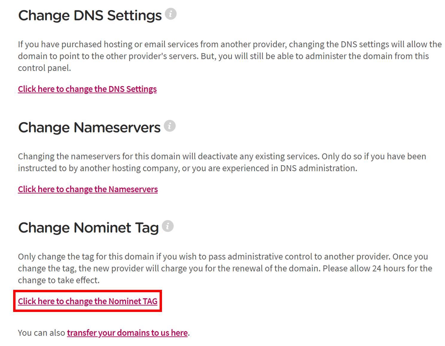 How to transfer a Domain Name away from us - Customer Support Guides - LCN